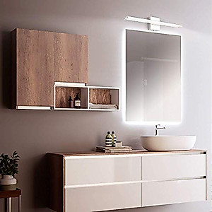 BRIVOLART LED Vanity Lights, 24 Inch 14W Cool White 6000K LED Bathroom Bedroom Vanity Light Fixtures Modern Chrome Bathroom Vanity Lights for Mirror