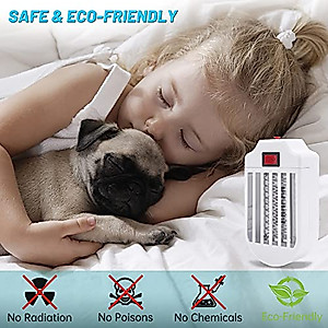 Indoor Bug Zapper for Home, Electric Mosquito Zapper Indoor Plug in, Small Mosquito and Gnat Trap Killer Lamp for Bedroom, Garage, Kitchen, Baby Room 4 Pack