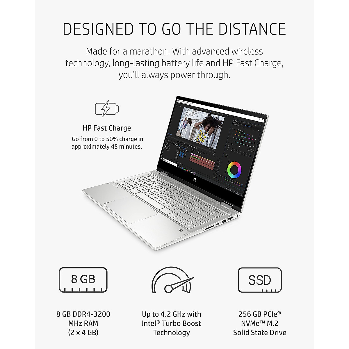 HP Pavilion x360 14” Touchscreen Laptop, 11th Gen Intel Core i5-1135G7, 8 GB RAM, 256 GB SSD Storage, Full HD IPS Display, Windows 10 Home OS, Long Battery Life, Work & Streaming (14-dw1024nr, 2021)
