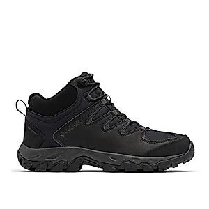 Columbia Men's Buxton Peak Mid II Hiking Shoe, Black/Shark, 12 Wide