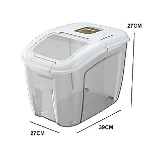 Rice Storage Container, Kitchen Rice Container, Sealed Rice Storage Container, Dog Food Container, Dog Food Storage Container, Rice Dispenser 25 pounds is Suitable for Whole Grains, pet Food