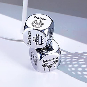 Funny Gifts for Girlfriend Boyfriend Valentines Day Gifts Anniversary Romantic Gifts for Him Her Metal Dice Date Night Gifts for Couples Husband Wife Birthday Naughty Dice for Women Men