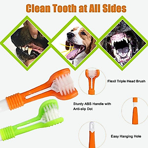 Tqyijhy Multi-Type Can Choose Pet Toothbrush Brush Addition Bad Breath Teeth Care Dogs Cleaning Mouth Care Tools Pet Toothbrushes for Dogs Pet Toothbrush Soft Pet Toothbrush with Double-Head