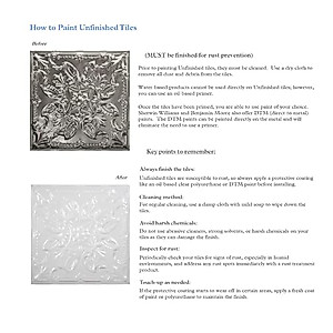 American Tin Ceilings [5 Pack Kit] 24" x 24" 100% Tin Nail-Up Ceiling Tiles | Pattern #3 Raw Unfinished Small Victorian Design with Floral Arching Diamonds for Ceilings & Kitchens | Kit-n-p03-raw