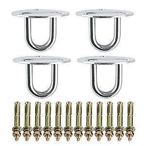 Alise Stainless Steel Ceiling Hooks Hammock Swing Hook Hanger Heavy Duty Eyebolt Hanging Kit,DD004-4P 4 Pack