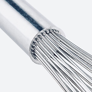 14" Stainless Steel Piano Whip / Whisk, Piano Wire Whip, Handheld Whisk for Blending, Whisking, Beating, Stirring and Mixing by Tezzorio