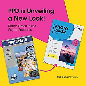 PPD Inkjet Glossy Photo Paper LTR 8.5x11" 49lbs 180gsm 9.9mil x 50 Sheets (PPD024-50)