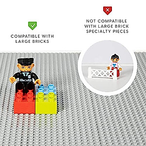 Milliard Kids 3-in-1 Play Table and Chair Set Wood with Storage Baskets, Compatible with Lego and Duplo Bricks, Activity Table Playset Furniture with Modern Gray Colors