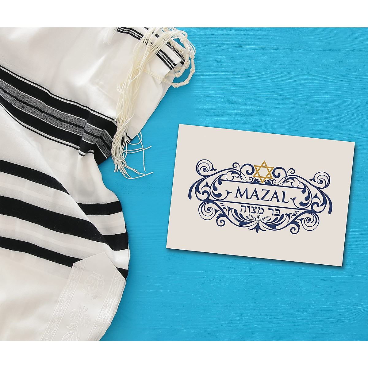 Better Office Products 36 Pack Bar Mitzvah & Bat Mitzvah Cards, Mazel Tov Jewish Celebration Cards with Envelopes, Bulk Set, Classic 5 x 7 Inch Size, 8 Unique Cover Designs with Heartfelt Sentiments