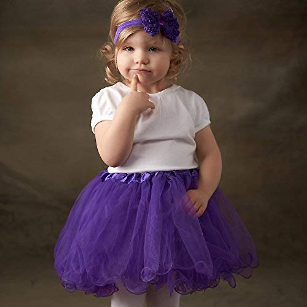 My Lello Baby Tutu Ruffled Scallope Edge Skirt 5-Layer (Newborn - 3mo.) Red