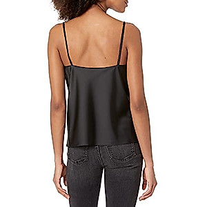 The Drop Women's Christy Cowl Neck Cami Silky Stretch Top Shirt, -Black, M