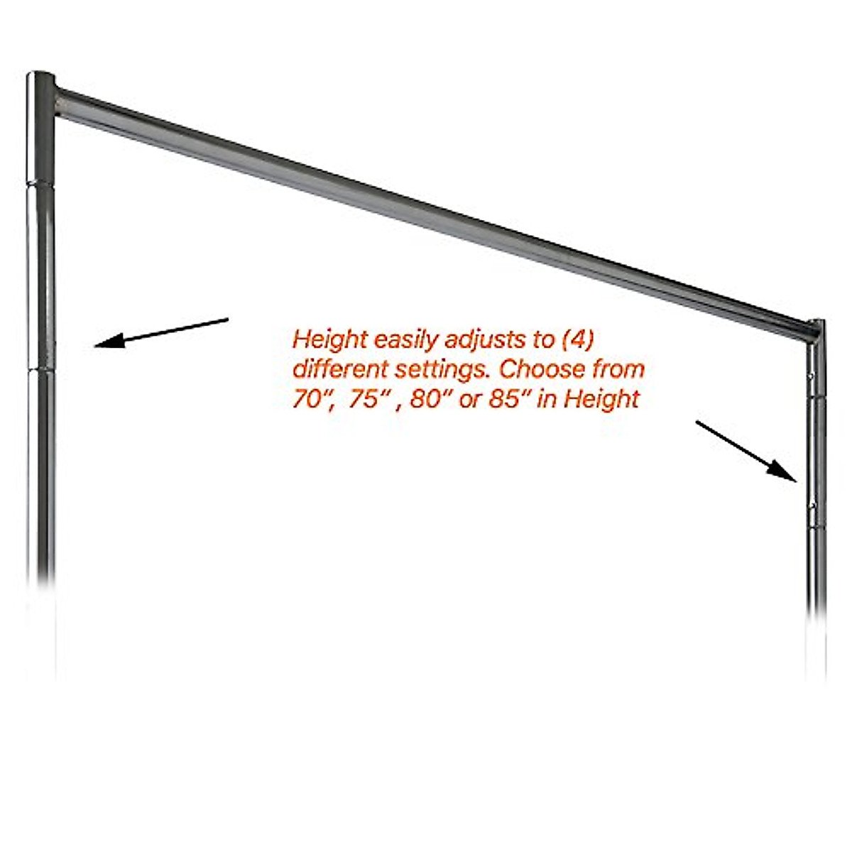 Industrial Strength Z Rack with Add-On Hangrail and Built-in Height Extensions - Orange OSHA Approved Base - Tallest Z Rack Available!