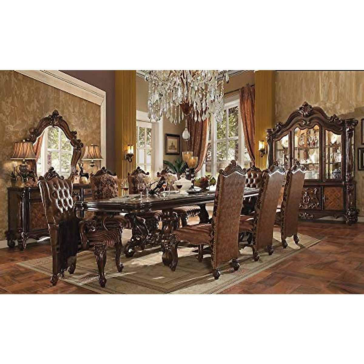 ACME Versailles Dining Table - - Cherry Oak