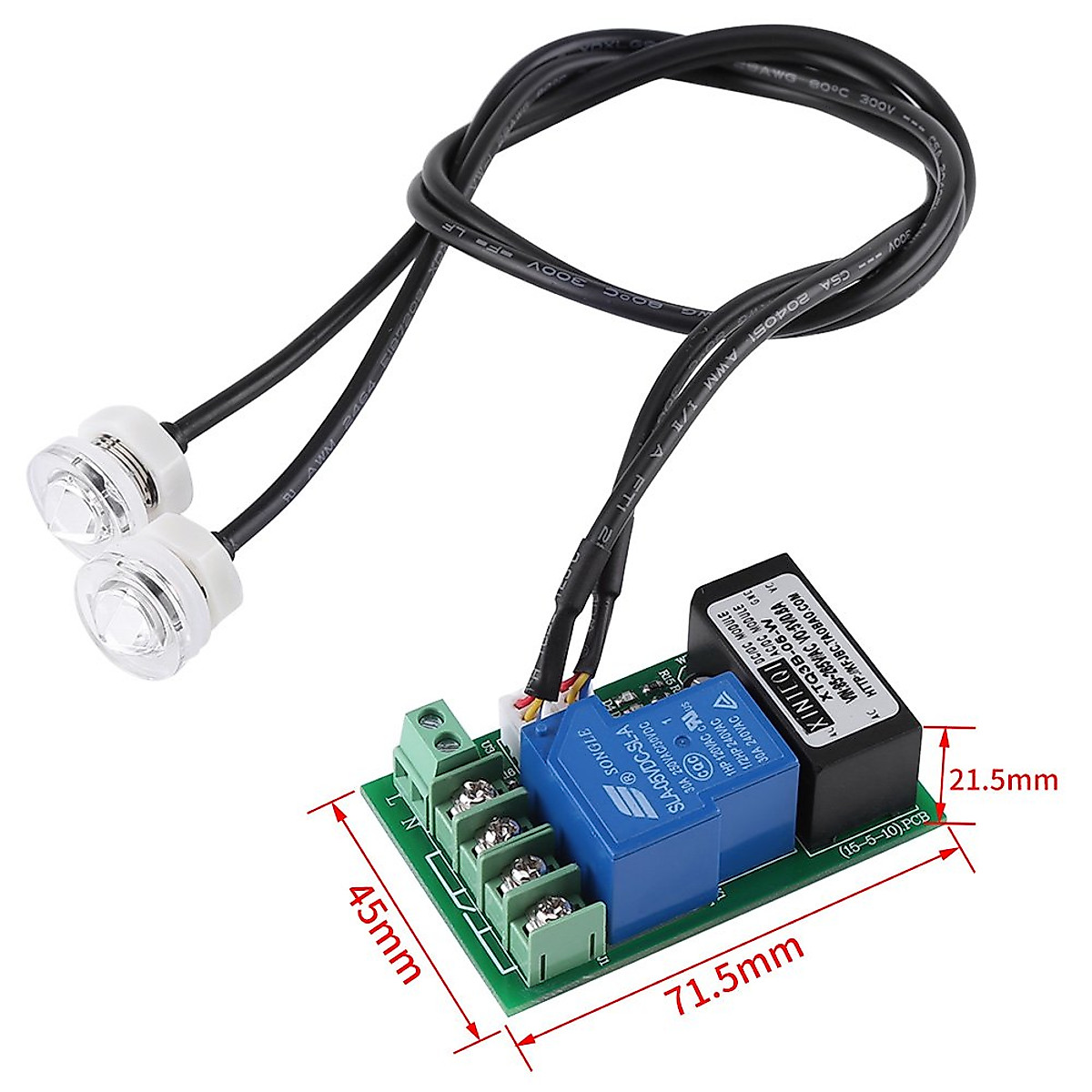 YWBL-WH Liquid Sensor, Double-Level Detection Sensor Module Infrared Liquid Water Level Detection Alarm Contro