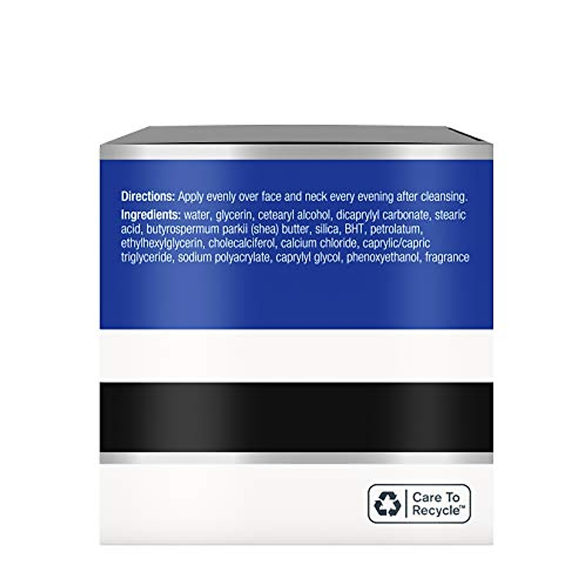 Neutrogena Deep Moisture Night Cream with Glycerin & Vitamin D3, Facial Moisturizer for Dry Skin with Shea butter, Glycerin, Vitamin D3, Non Greasy & Non Comedogenic, 2.25 oz