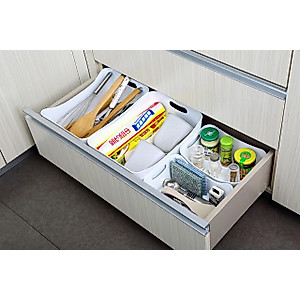YBMHOME OPEN BIN STORAGE BASKET KITCHEN PANTRY, BATHROOM VANITY, LAUNDRY, HEALTH AND BEAUTY PRODUCT SUPPLY ORGANIZER, UNDER CABINET CADDY 2153 (Medium, White)