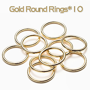 PANTIDE 35Pcs Acrylic Diamond Gems Jewels Alloy Gold Round Ring Set the Blue Hedgehog Chaos Emeralds Power Rings Party Favor Supplies Cake Decoration Pirate Treasure Chest Hunt with Bag