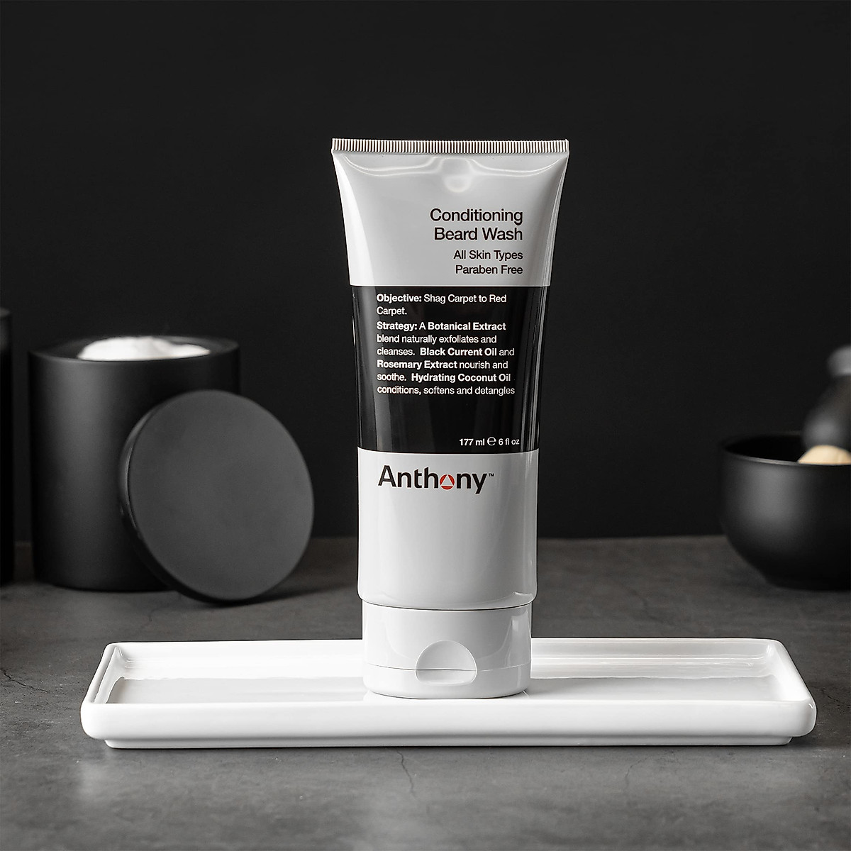 Anthony Beard Basics Trio, Conditioning Beard Wash, All-Purpose Facial Moisturizer and Hair and Beard Tamer