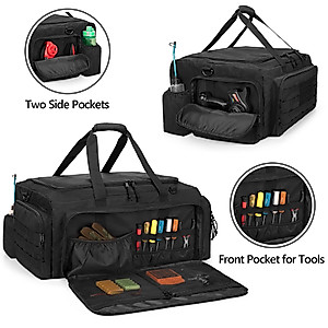 GOBUROS RC Car Bag for 1/8 and 1/10 Car, RC Carry Case Compatible with Traxxas 1/8 Car, Multi-Pockets to Store Tools and Other Accessories, Adjustable Shoulder Strap for Easy Carrying (Patent Design)