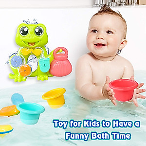 AOLUXLM Bathtub Toys for Toddlers Baby Kids,Shower Bath Baby Toy for Boys Girls as Gifts with Stack Cup Toys for Swimming Pool