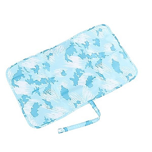 Diaper Changing Pad, Baby Changing Mat Waterproof Easy Cleaning Soft for Outdoor for Car (Water Blue Graffiti)