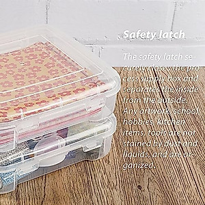 SUNMAIO 6 Pack Photo/Scrapbooking Paper Storage Box,Craft Supply Portable Project Case Container kits for Holiday Birthday Get Well Cards,Pictures, Crafts, Cardstock Paper,Scrapbooking(6 * 6inch)