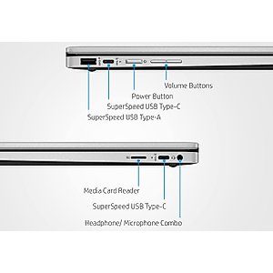 HP 2022 Newest X360 2-in-1 Chromebook 14" HD Touchscreen, Intel Celeron N4500(Up to 2.8GHz), 4GB DDR4 RAM, 32GB eMMC, WiFi, Bluetooth, Webcam, USB Type-C, Chrome OS, Silver