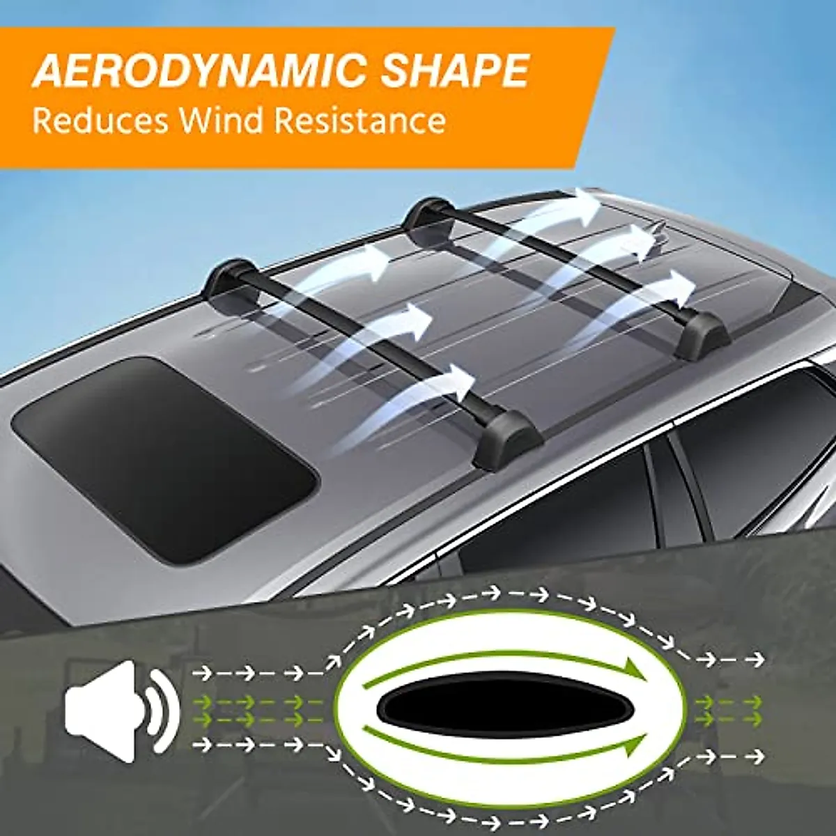 Acmex Roof Racks Cross Bars Compatible with 2016-2022 Pilot, Lockable Cargo Crossbars Carrier Top Luggage Carrier, Fit with Raised Side Rails, Max 200 lbs Load Capacity Cargo Accessories