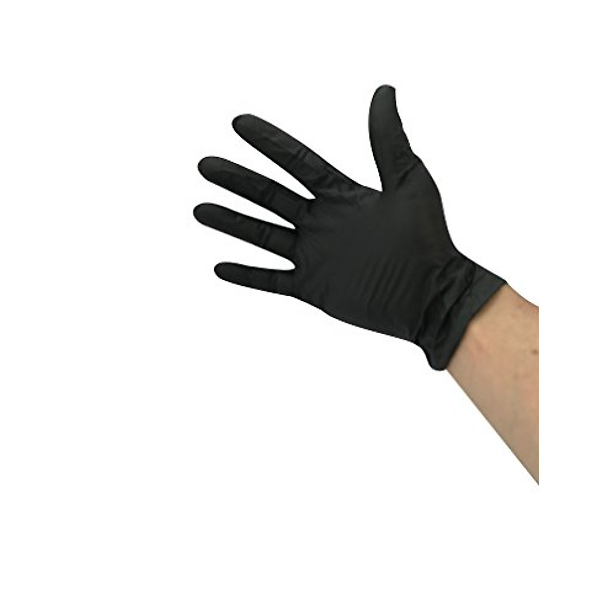 KingSeal LARGE UltraBlack Nitrile Exam Gloves, Medical Grade, Powder Free, 4 MIL, Textured Fingertips - 1 Box of 100 Gloves By Weight