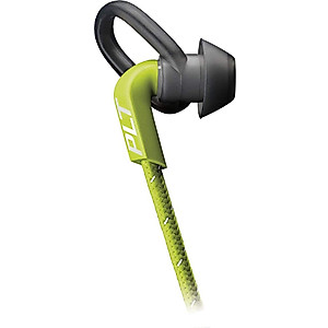 Plantronics BackBeat FIT 300 Sweatproof Sport Earbuds, Wireless Headphones (Grey/Lime) (Renewed)