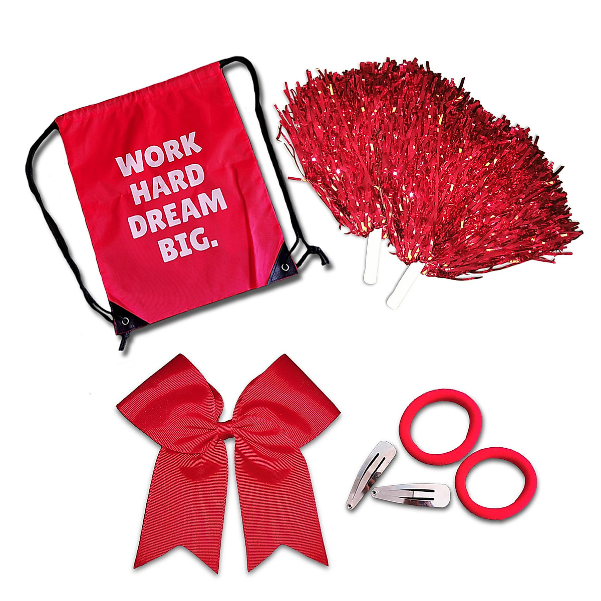 DEGENDE Metallic Large Pom Poms Cheerleading - Cheer Stuff, Cheer Bag, Cheer Backpacks for Cheerleaders, Cheer Gifts, Cheer Bows for Cheerleaders