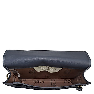 Anna by Anuschka Women’s Hand-Painted Genuine Leather Two Fold Wallet On a String - Royal Tiger