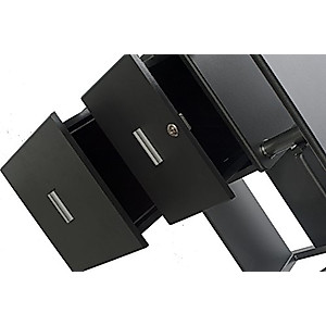 OneSpace Rothmin Computer Desk with Storage Cabinet,Black