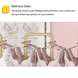 Floor-Standing Bra Rack, Creative Gold Underwear Shorts Nakajima Shelf, Clothing Store Combined Shelf, Shopping Mall Swimsuit Socks Display Stand