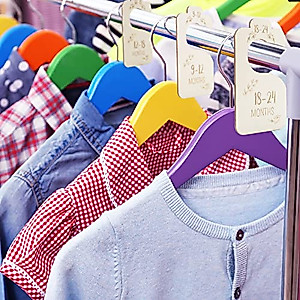 Yinuoday Baby Closet Size Dividers Set of 8 Baby Clothes Organizers Thicken Double Sided Hanging Closet Organizer from Newborn to 24 Months Baby