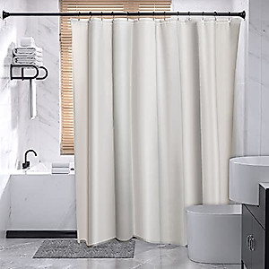 TENOVEL Shower Curtain Hooks, Metal S Shaped Shower Rings Rust Proof for Bathroom Shower Rods Curtains, Durable Stainless Steel Bathroom Shower Curtain Hanger, Matte Black, Set of 12