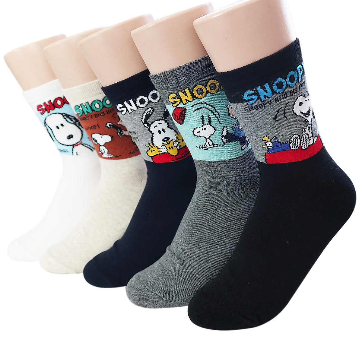 The Peanuts Women and teen girls Licensed Socks Collection Socksense (US, Alpha, One Size, Regular, Regular, Movie_5pairs)