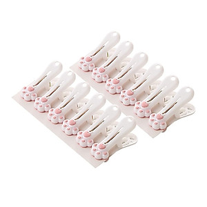 Cat Paw Food Bag Clothes Pegs Durable Long Lasting Clips for Underwear Towels Socks