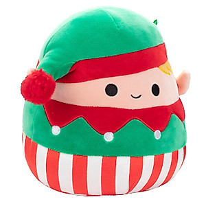 Squishmallows Original 8-Inch Bartie The Christmas Elf - Official Jazwares Christmas Plush - Collectible Soft & Squishy Elf Stuffed Animal Toy - Add to Your Squad - Gift for Kids, Girls & Boys