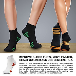 CHARMKING Graduated Compression Socks for Women & Men Circulation 15-20 mmHg is Best for Athletic, Running, Flight Travel, Pregnant, Cycling (Multi 08,L/XL)