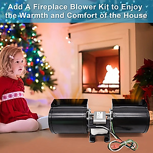Hipoilk GFK-160A GFK-160 Fireplace Blower Fan Kit for Heat & Glo, Heat N Glo, Heatilator, Quadra-Fire, GTI, and Superior Fireplaces