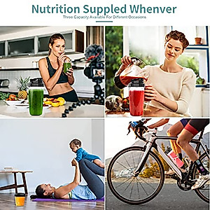 CHULUX 1000 Watt High Speed Bullet Blender for Shakes and Smoothies Countertop Kitchen Blender for Frozen Fruit & Veggies Capacity with 35OZ & 15OZ Two Blending Cups and One 20OZ Travel Bottle