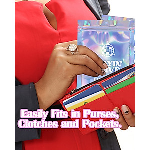 SILFGRLF Stayin' Alive Bachelorette Party Hangover Kits Bags, 50 Pcs Holographic Bags (5"x7") Bachelorette Party Supplies Last Disco Party Favors Printed