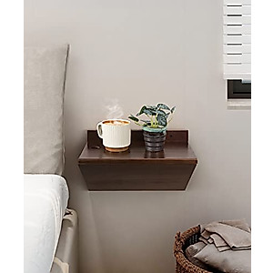 Sivapleso Floating Nightstand Wall Mounted Modern Floating Wood Shelves Bedside Tables Desk for Living Room, Bedroom, Kitchen, Office 13''L x 7''W