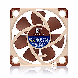 Noctua NF-A4x10 5V PWM, Premium Quiet Fan with USB Power Adaptor Cable, 4-Pin, 5V Version (40x10mm, Brown)