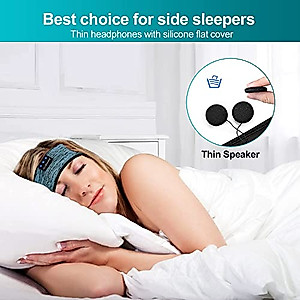 MUSICOZY Sleep Headphones Bluetooth Headband Wireless Music Headband Headphones, Sports Sleeping Headphones Sleep Earbuds with Ultra-Thin HD Stereo Speakers Perfect for Insomnia Workout, Jogging, Yoga