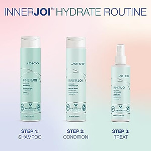 Joico InnerJoi Hydrate Shampoo and Conditioner | For Dry Hair & Scalp | Sulfate & Paraben Free | Naturally-Derived Vegan Formula | 10.1 oz