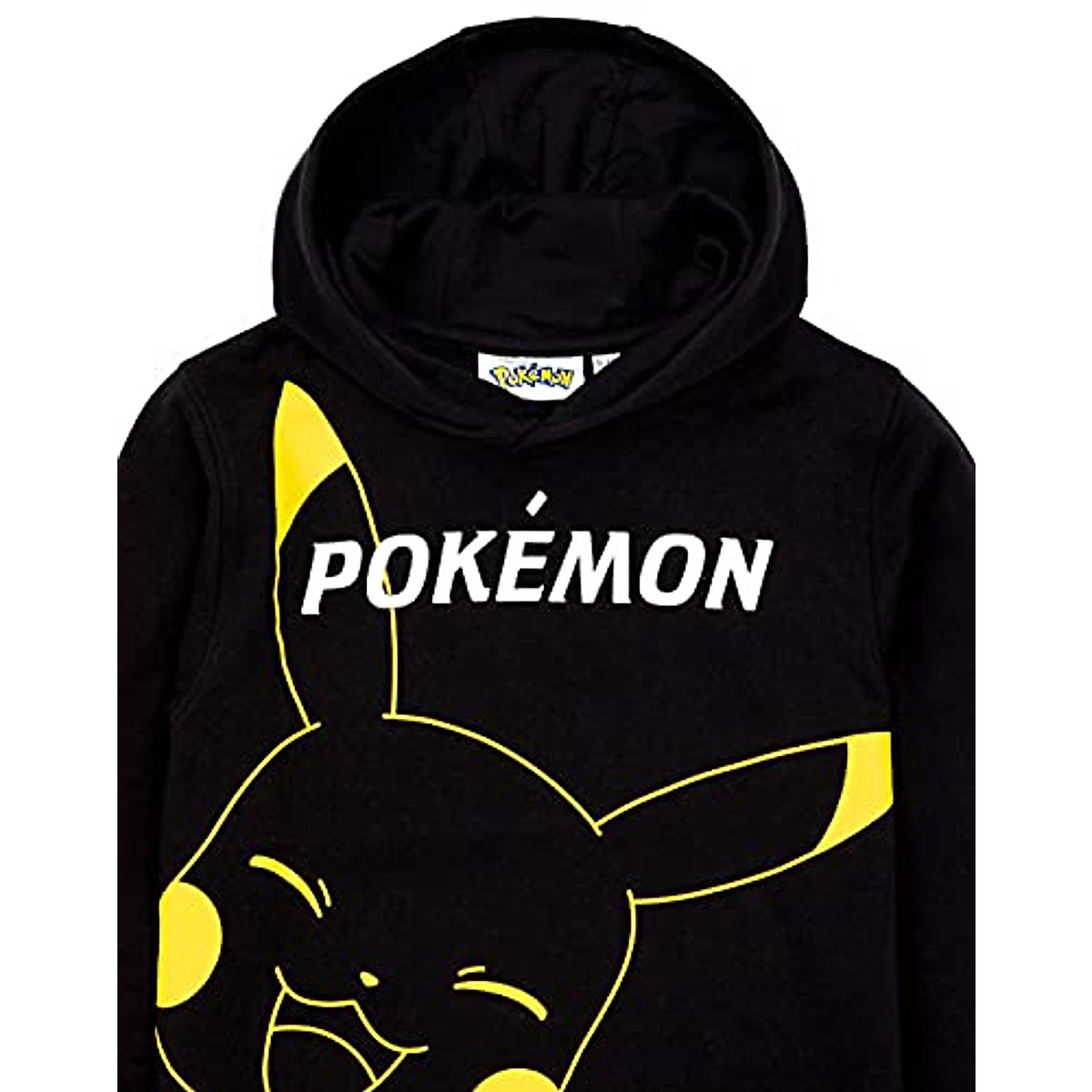 Pokemon Hoodie Boys Kids Game Gifts Pikachu Black Jumper Pullover 5-6 Years