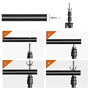 Yesker Photo Video Studio 10ft Adjustable Backdrop Stand, Background Support System Kit with Carry Bag for Photography Studio Parties Wedding