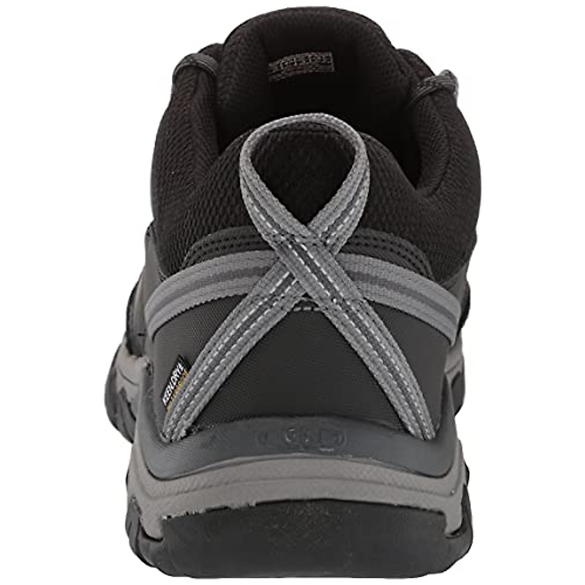 KEEN Men's Ridge Flex Low Height Waterproof Hiking Boots, Black/Magnet, 12